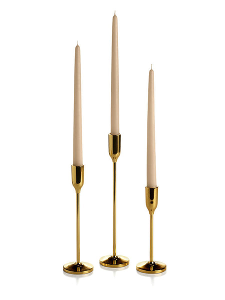 36 Taper Candles and 36 Gold Virtu Candlesticks – Yummicandles