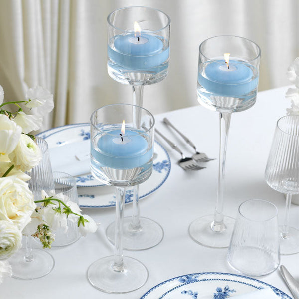 18 Floating Candles and 18 Monet Stem Holders – Yummicandles