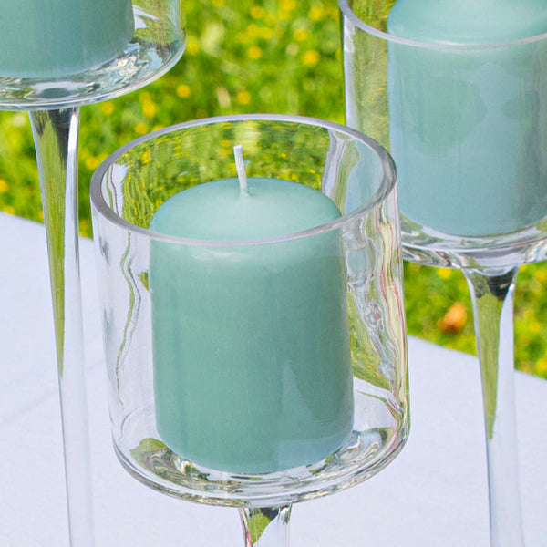 36 Pillar Candles and 36 Monet Stem Holders – Yummicandles