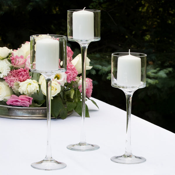 36 Pillar Candles and 36 Monet Stem Holders – Yummicandles