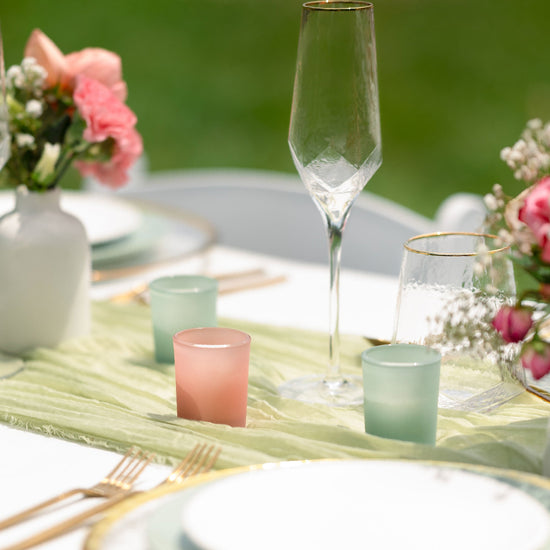 18 Floating Candles and 18 Monet Stem Holders