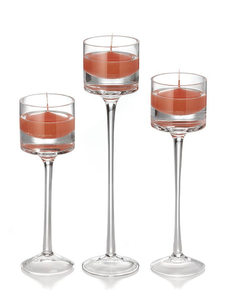 18 Floating Candles and 18 Monet Stem Holders – Yummicandles