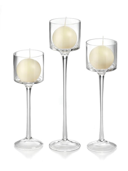 18 Sphere Candles and 18 Monet Stem Holders – Yummicandles