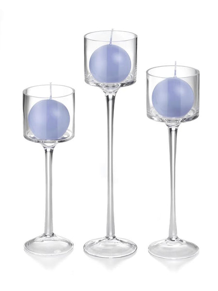 18 Sphere Candles and 18 Monet Stem Holders – Yummicandles