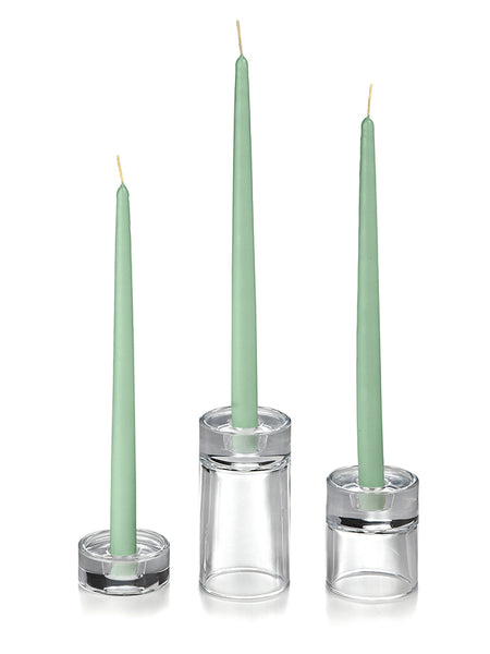 12 Taper Candles and 12 Glass Taper Holders – Yummicandles