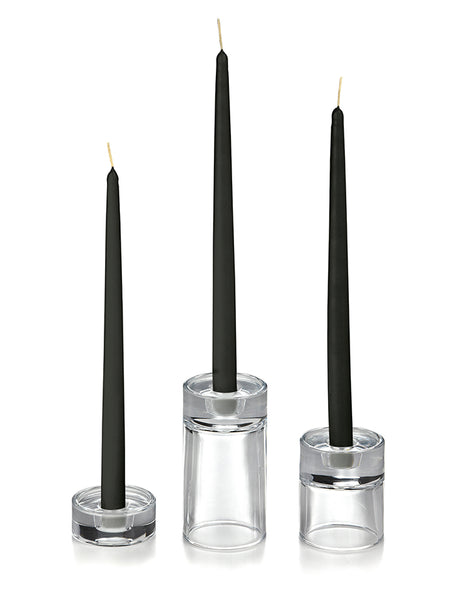 12 Taper Candles and 12 Glass Taper Holders – Yummicandles