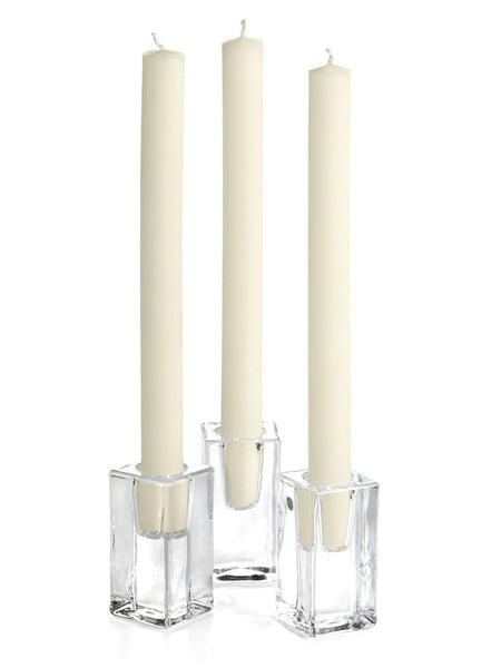 20 Formal Taper Candles & 20 Square Block Holders – Yummicandles
